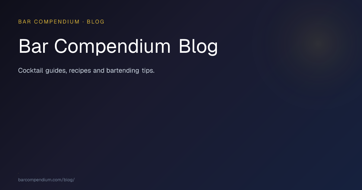 The Summer Cocktails of 2026 — Bar Compendium Blog | Bar Compendium